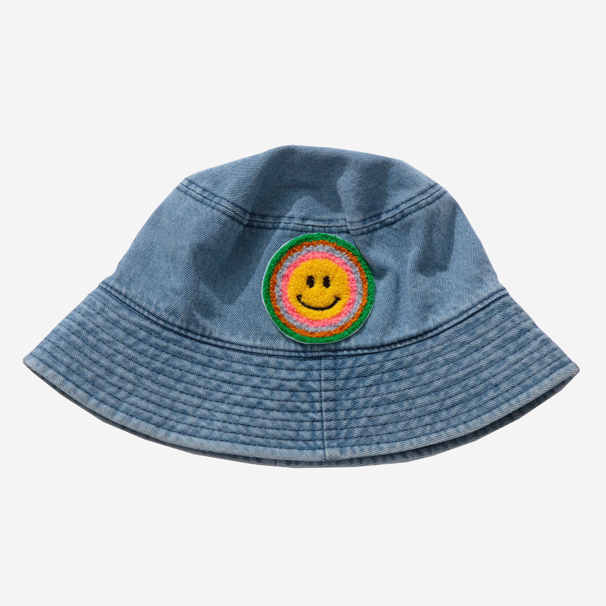 Denim Smile Bucket Hat for boys and girls